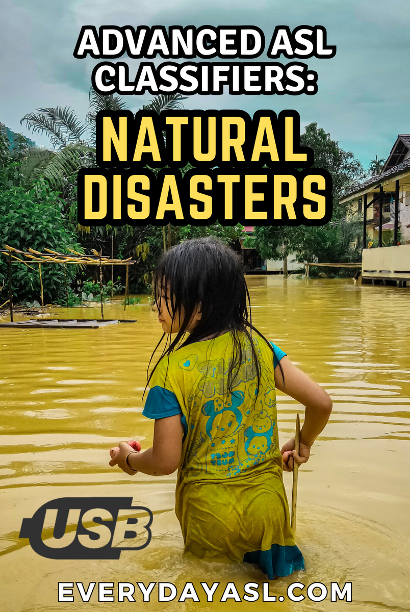 New! Advanced ASL Classifiers: Natural Disasters USB Flash Drive ...