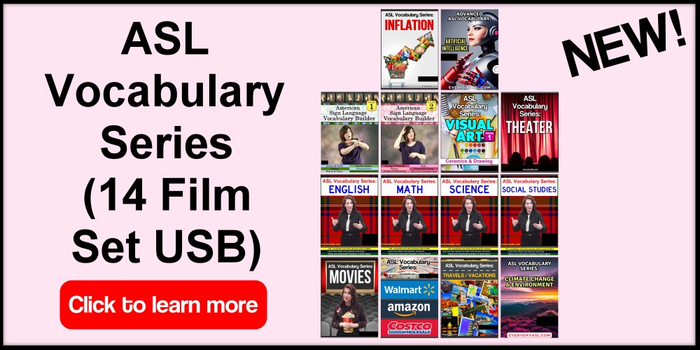 Complete ASL Vocabulary Series, 14-Film USB Flash Drive – Everyday ASL ...