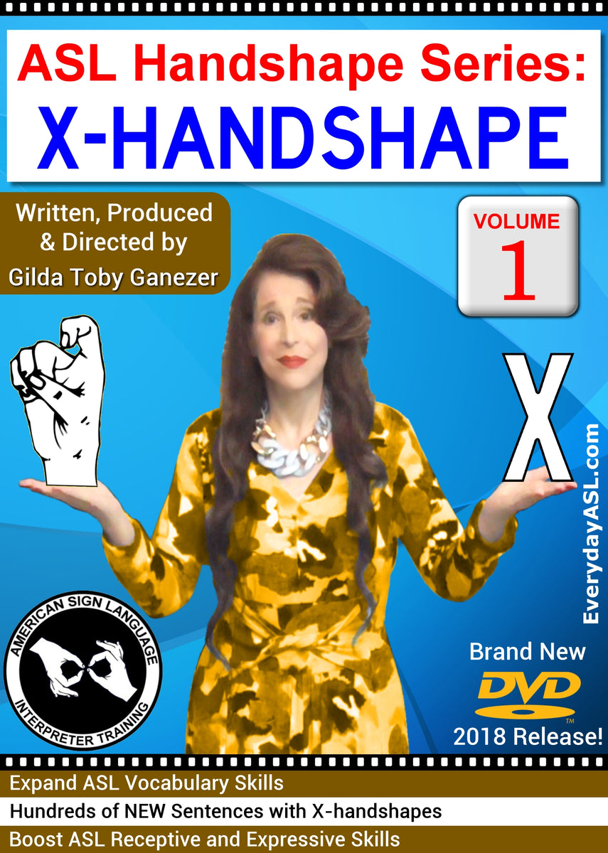 New 2-DVD Set - ASL Handshape Series: X-Handshape, Vol. 1-2 – Everyday ...