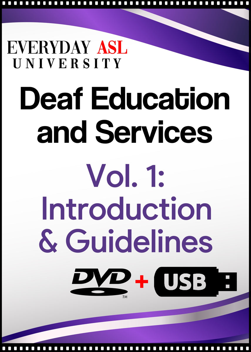 Deaf Ed & Services in ASL, Vol. 1: Intro DVD + USB Flash Drive Set ...