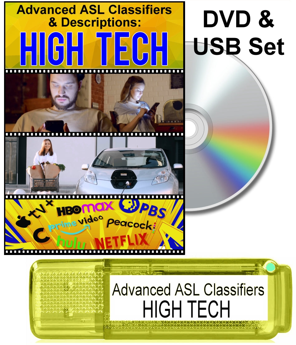 Advanced ASL Classifiers: High Tech DVD + USB Set with FREE S&H ...