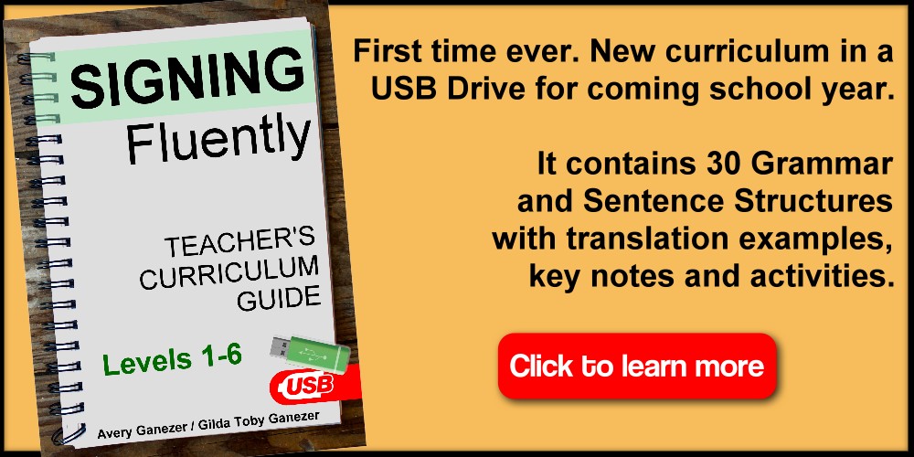 New! Signing Fluently - Teacher's Curriculum Guide Levels 1-6 USB Flas ...