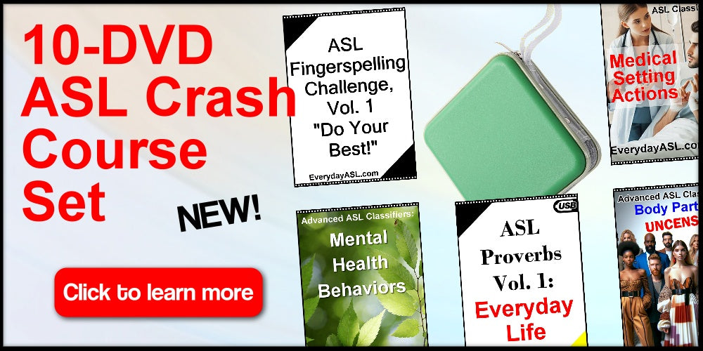 10-DVD ASL Crash Course Set + Free DVD Wallet + Free S&H – Everyday ASL ...