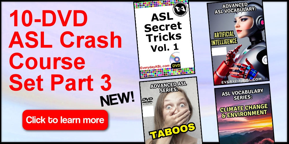 10-DVD American Sign Language Set Part 3 + FREE DVD Wallet + FREE S&H ...