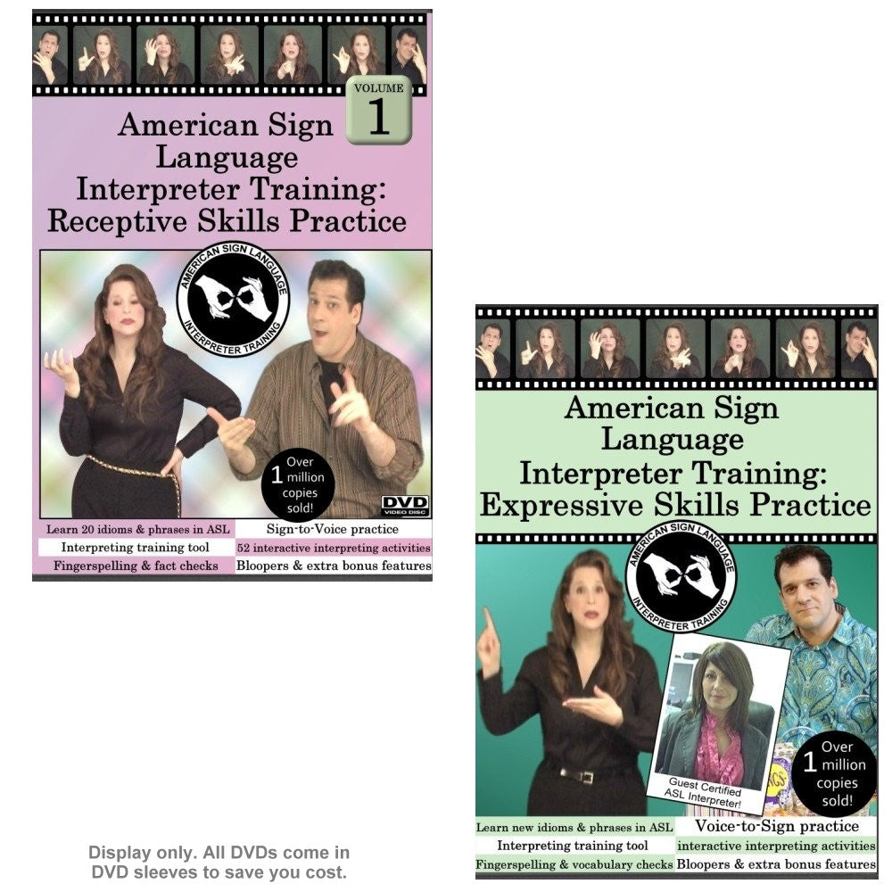 ASL Interpreter Training: Receptive & Expressive 2-DVD Set – Everyday ...