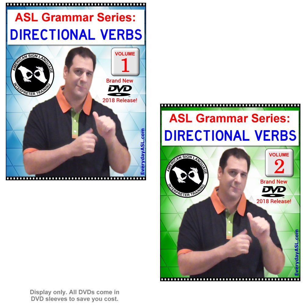 New 2-DVD Set - ASL Grammar Series: Directional Verbs, Vol. 1-2 ...