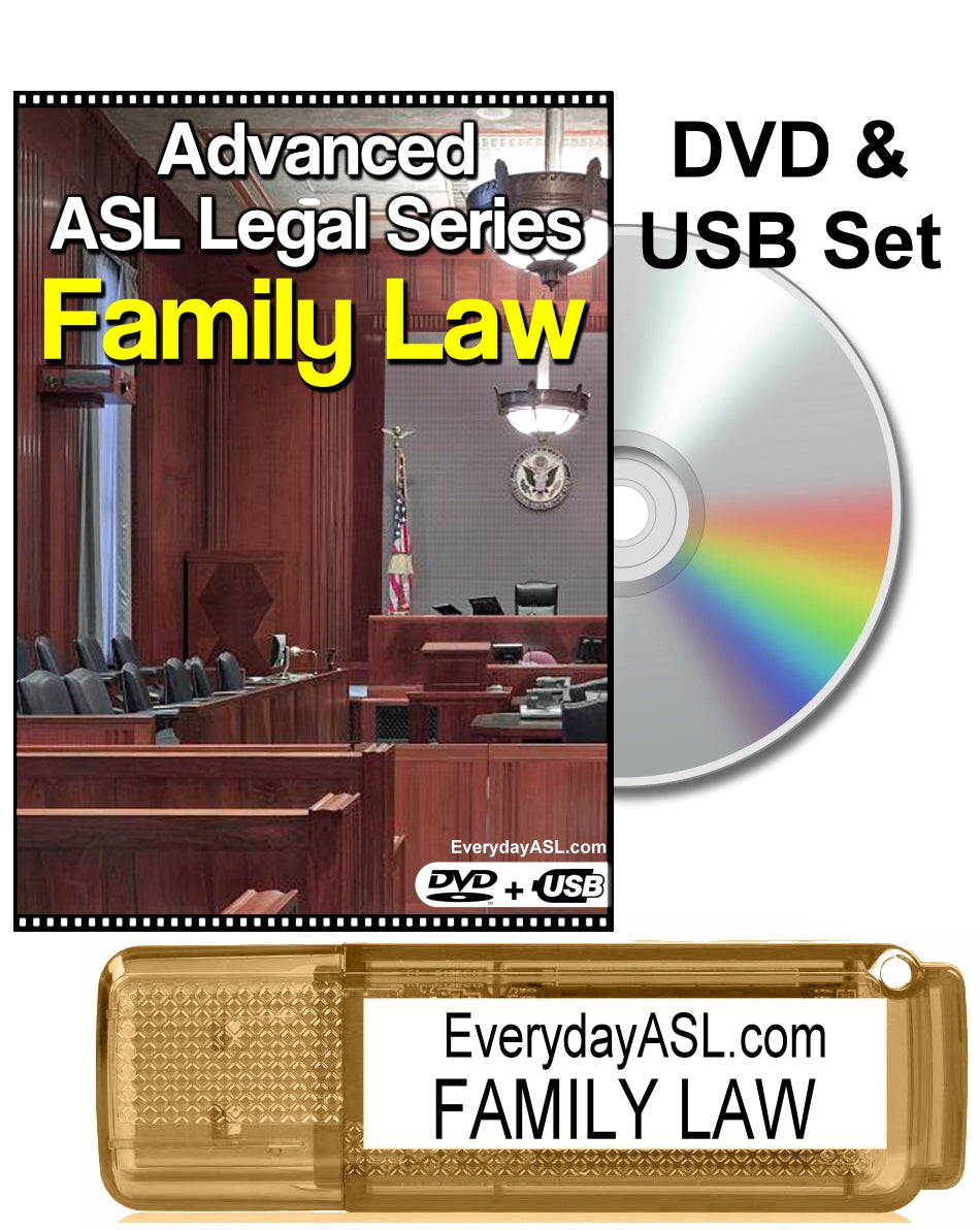 New! Advanced ASL Legal Series: Family Law DVD + USB Set Sale price ...