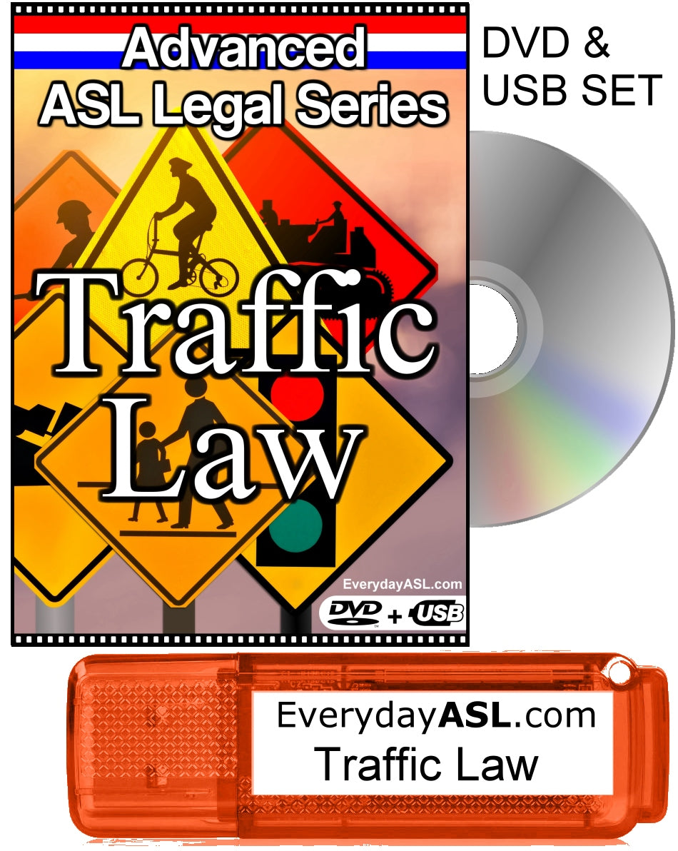 New! Advanced ASL Legal Series: Traffic Law DVD + USB Set – Everyday ...