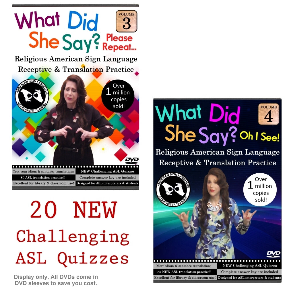 What Did She Say? ASL Translations, Vol. 3-4 (2-DVDs) – Everyday ASL ...